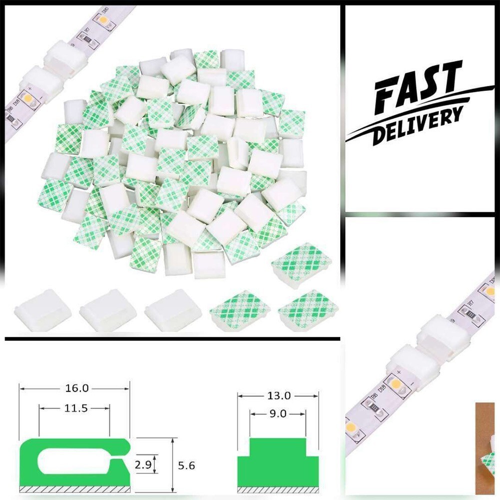 Secure Your LED Light Strips with Strong Self Adhesive Fasteners 100 ...