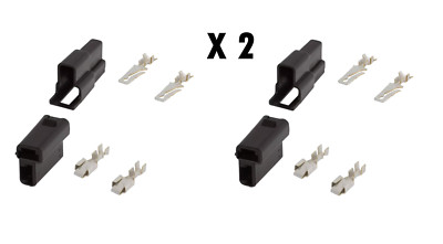 (2) R77476 T28586 Electrical Male & Female Connector w/ Terminals for ...