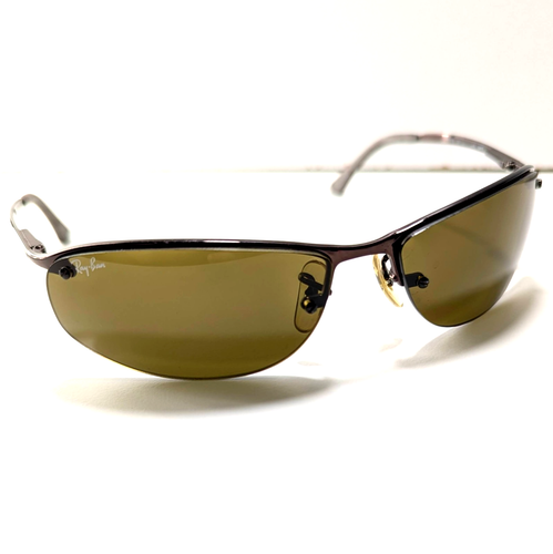 RAY BAN RB3179 TOP BAR 014/73 BROWNISH OLIVE RIMLESS FLEX HINGE WRAP ...