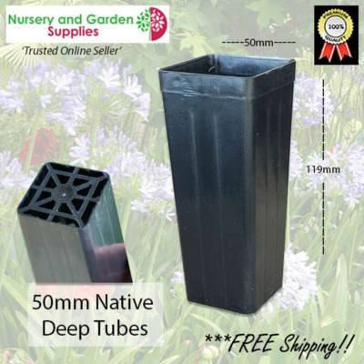 50mm Square Native Deep Tube - Bulk pack of 735 (FULL BOX) | eBay Australia