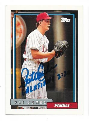 PAT COMBS 1992 TOPPS AUTOGRAPHED SIGNED # 456 PHILADELPHIA PHILLIES | eBay