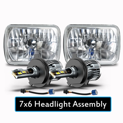 Pair 7x6" 5x7" LED Headlights Hi/Lo Sealed For Mazda B2000 B2200 B2600 ...