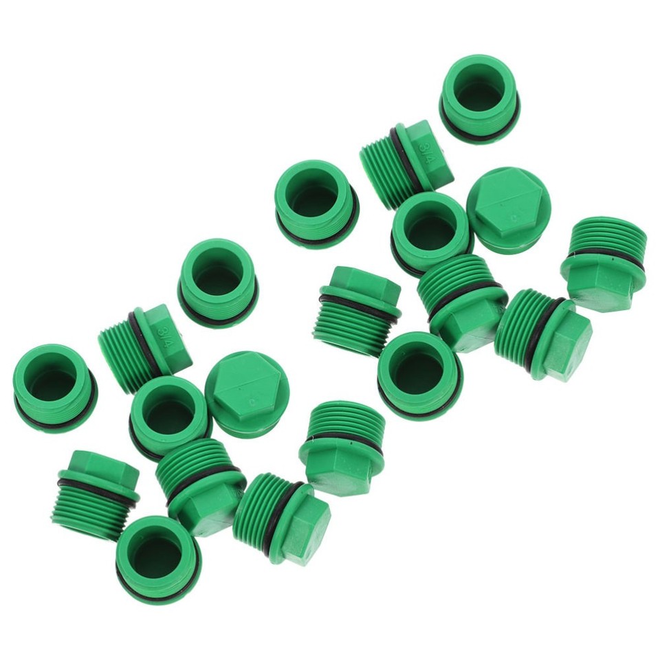 20 Pcs PPR Garden Hose End Caps 3/4 Inch Threaded Pipe Connector ...