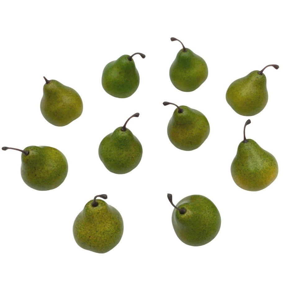 10 Artificial Faux Fruit Mini Pears Home Decor Farm House Rustic ...