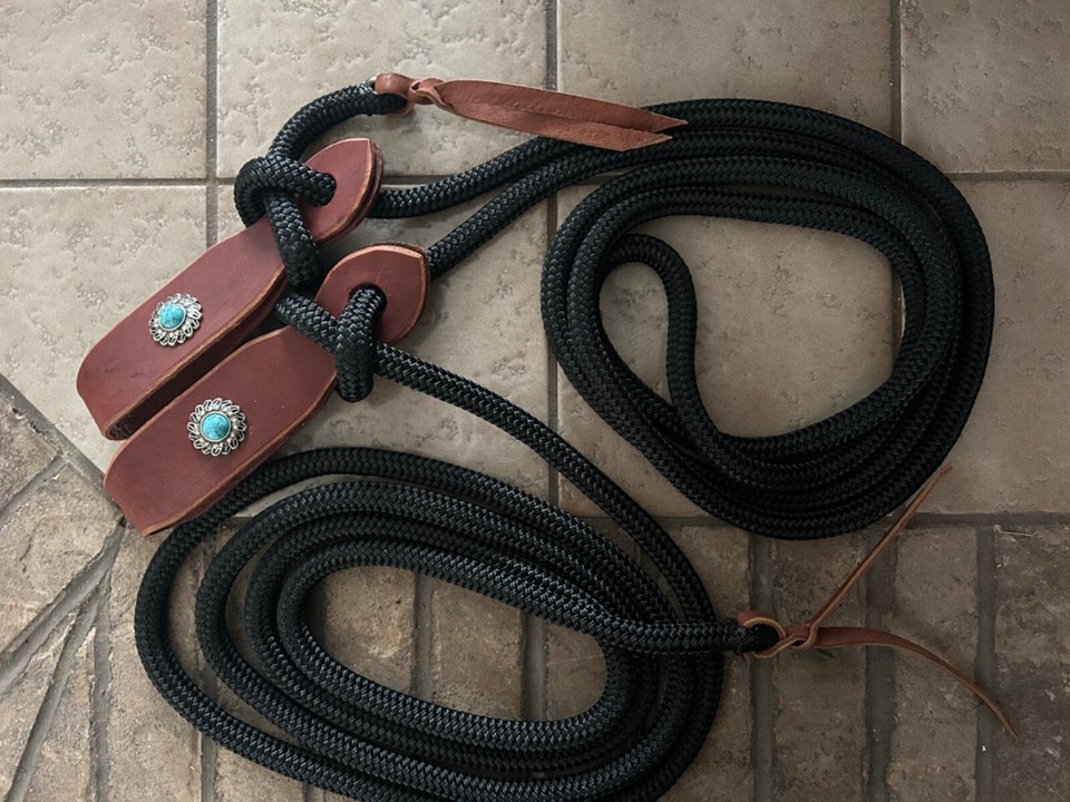 mecate reins with slobber straps | eBay