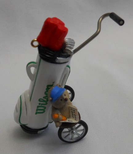 Hallmark GOPHER FUN Wheeled WILSON Golf Bag Cart Keepsake Ornament 1995 ...