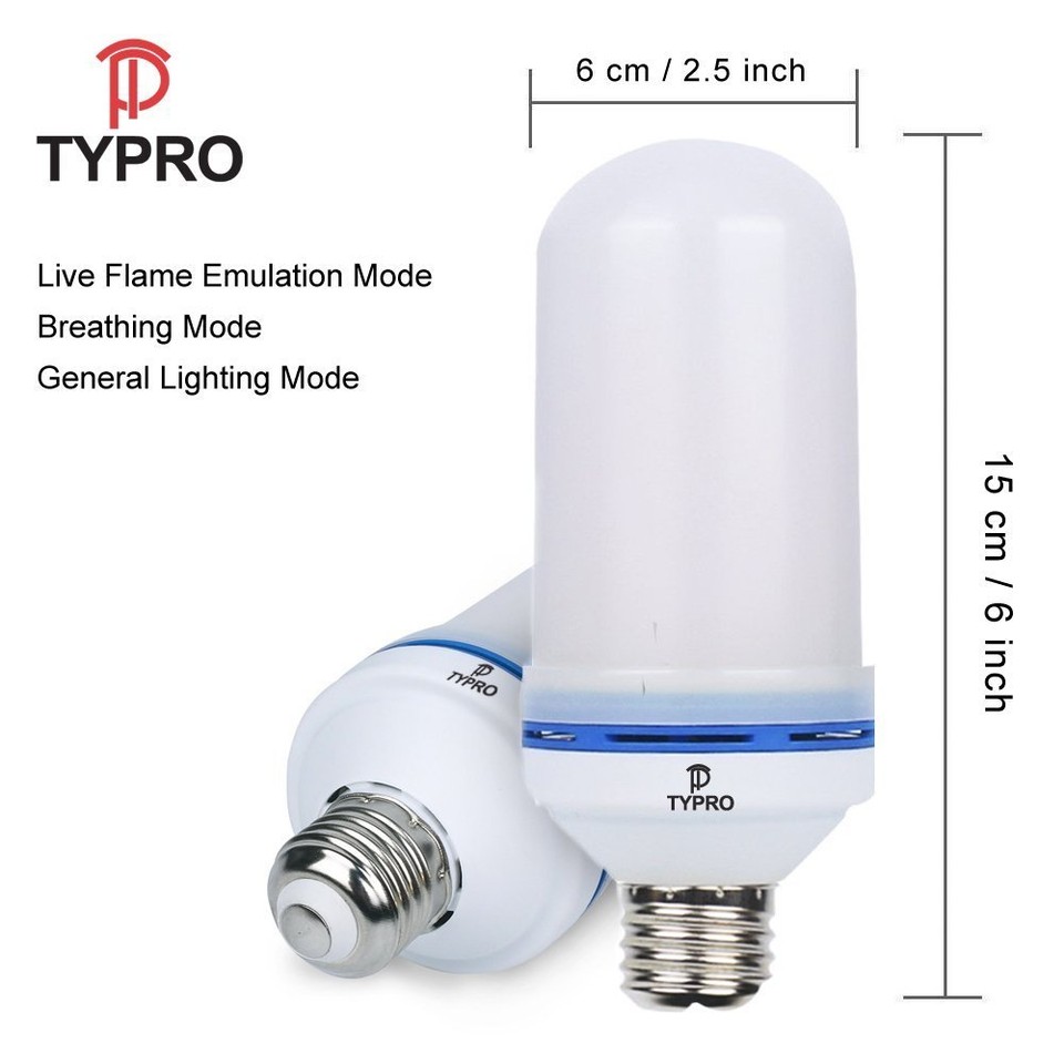 Upgraded 2 Pack LED Flame Effect Light Bulb - Decorative Lights For ...