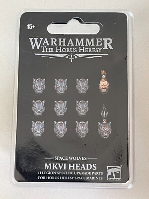 The Horus Heresy Space Wolves MKVI Heads | Warhammer 40k OOP Head ...