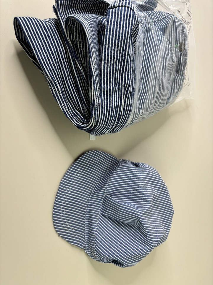 VTG Men 36x34 OSH KOSH B’GOSH Denim Striped Vestbak Bib Overalls ...