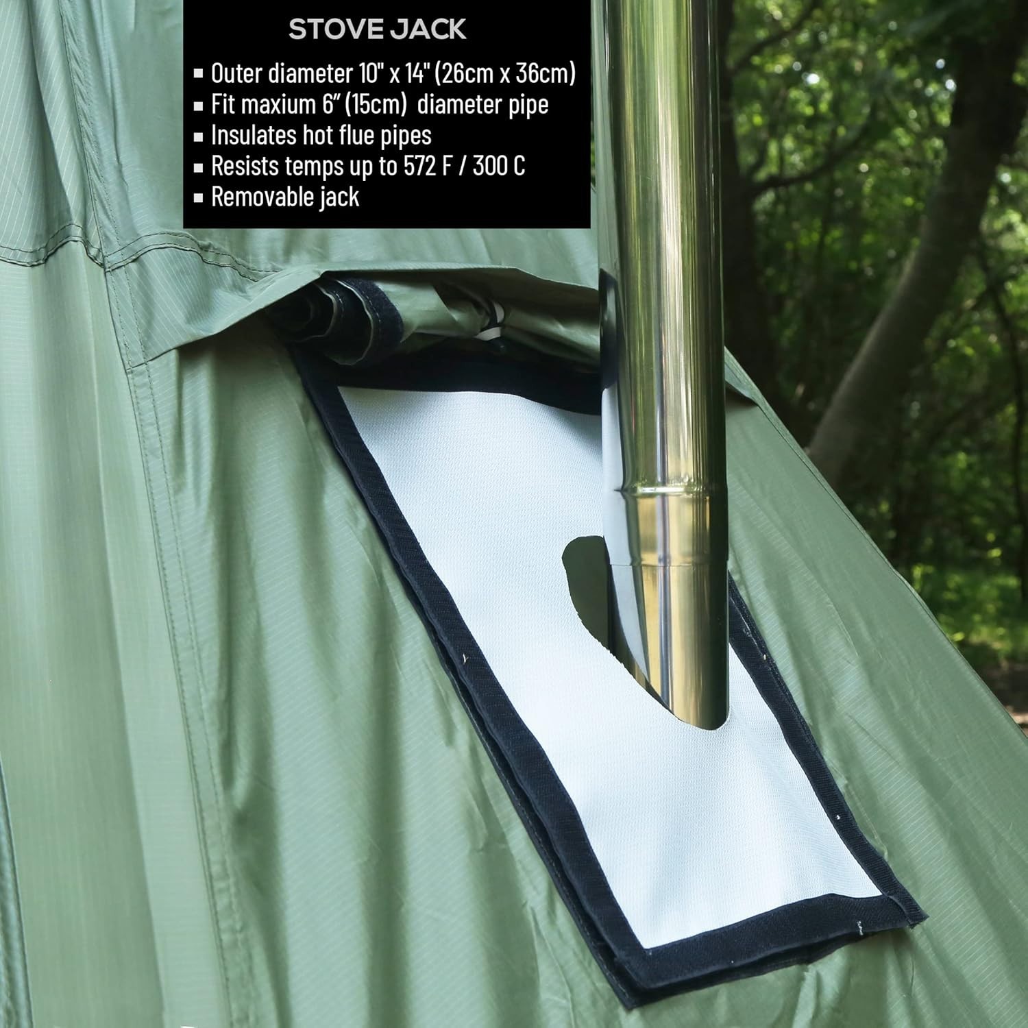 Preself 4~6 Person Tipi Hot Tent T3 XL with Screen Window, Height 8' 6 ...