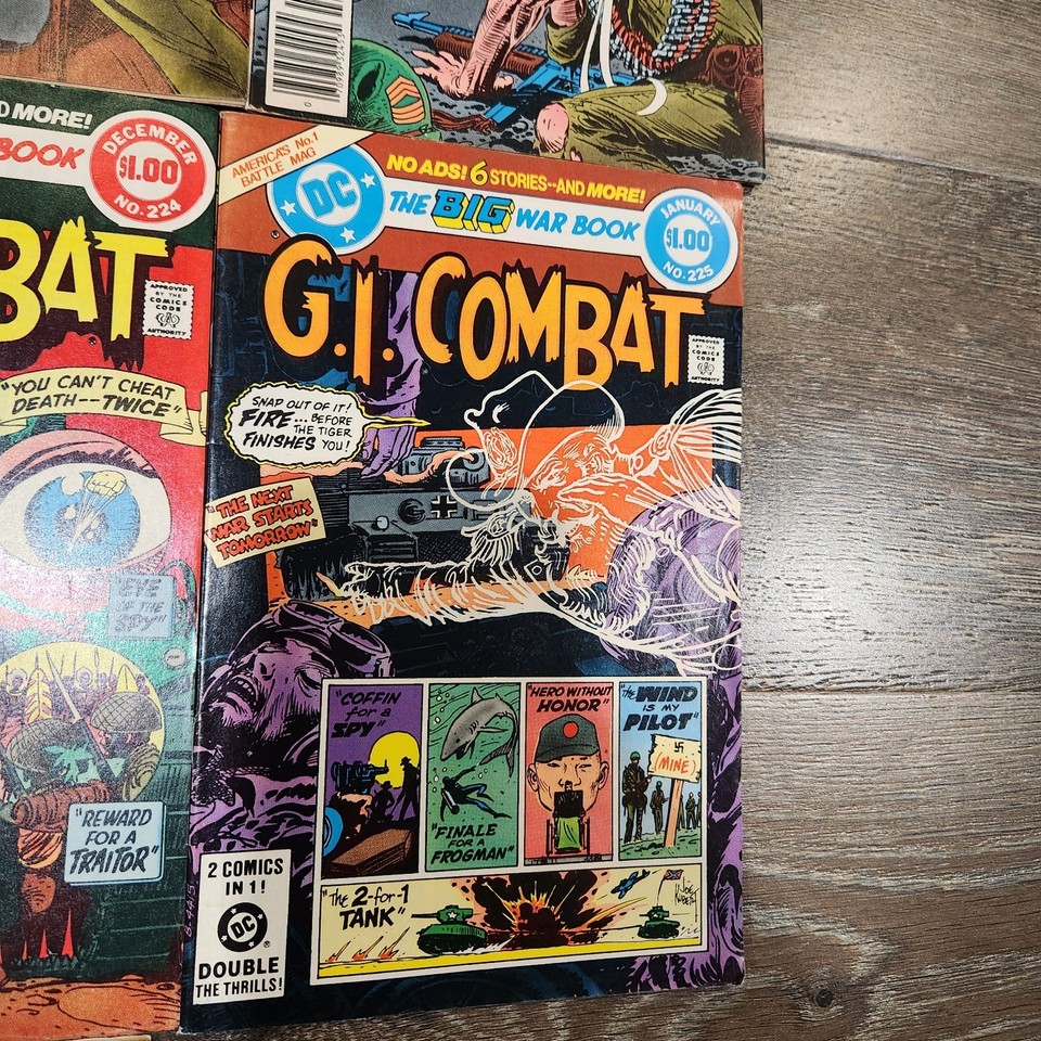 BRONZE & COPPER AGE DC WAR COMIC BOOK LOT: MEN OF WAR, G.I. COMBAT; SEE ...