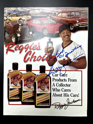 1988 Reggie Jackson Car Wax Co. brochure autographed by Reggie Jackson ...