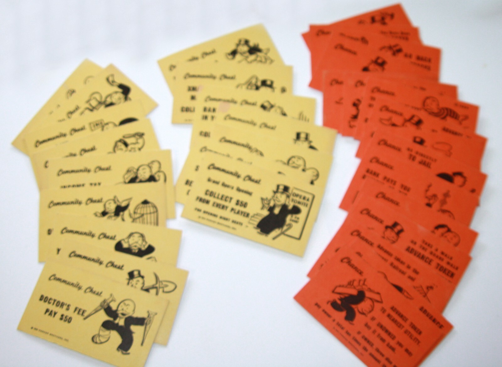 Vintage Monopoly cards Chance Community Chest orange yellow 1970s | eBay