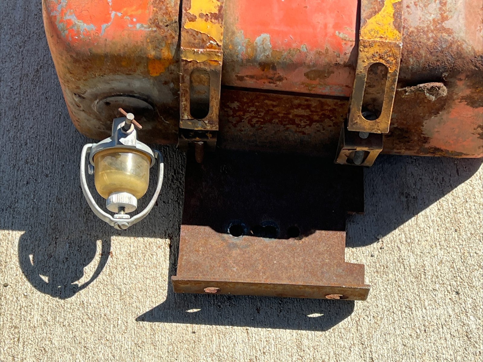 Vintage Small Engine Motor Fuel Gas Tank with Mounting Bracket | eBay