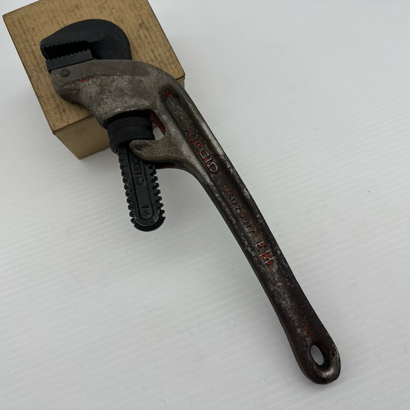 Vintage Ridgid 14" Offset Pipe Wrench E14 Ridge Tool Company USA Made ...