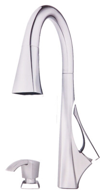 Pfister Venturi Kitchen Faucet with Pull Down Sprayer and Soap ...