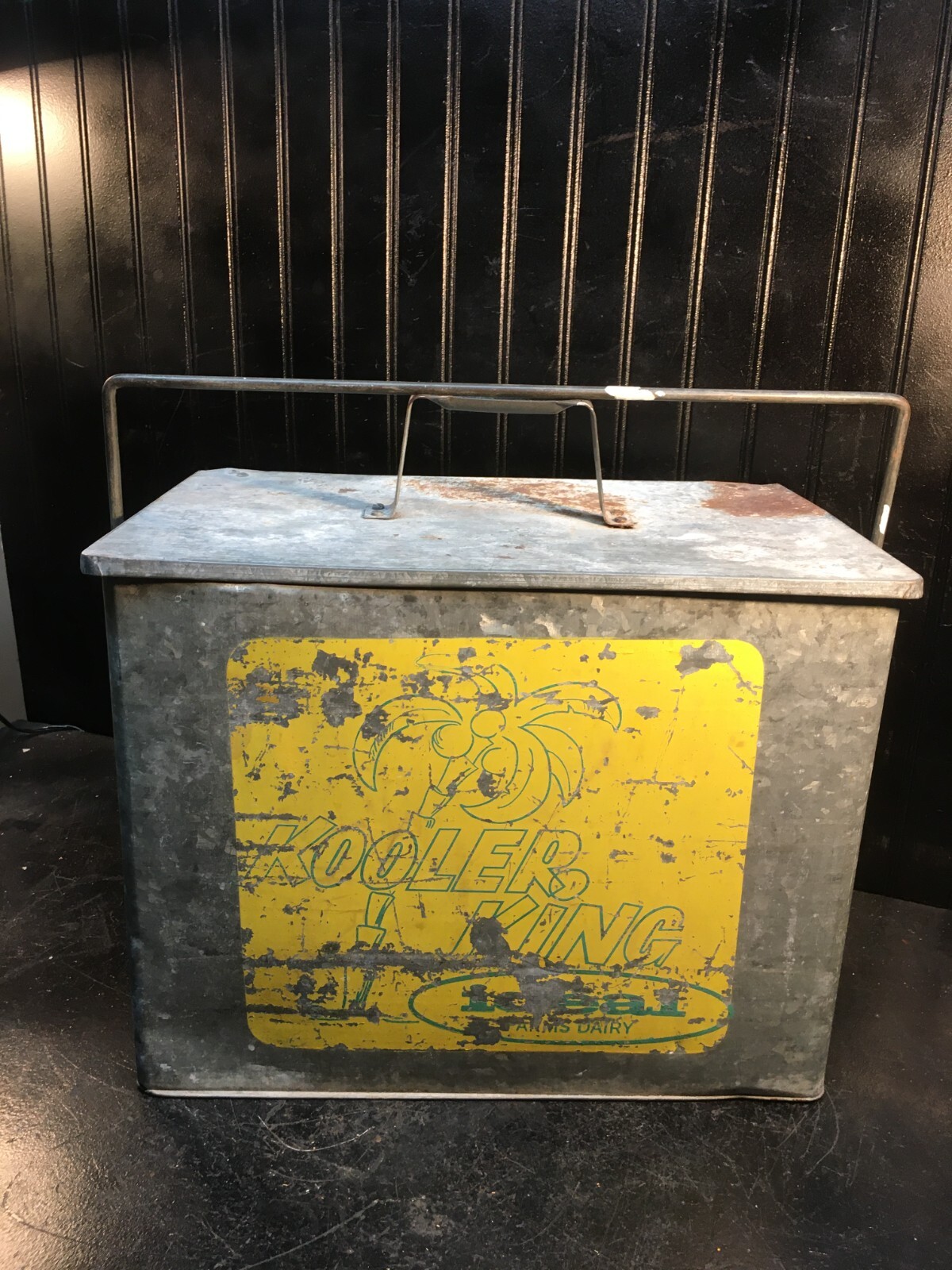 Vtg. 1940S Kooler King Ideal Dairy Galvanized Porch Milk Box 18inx 11in ...