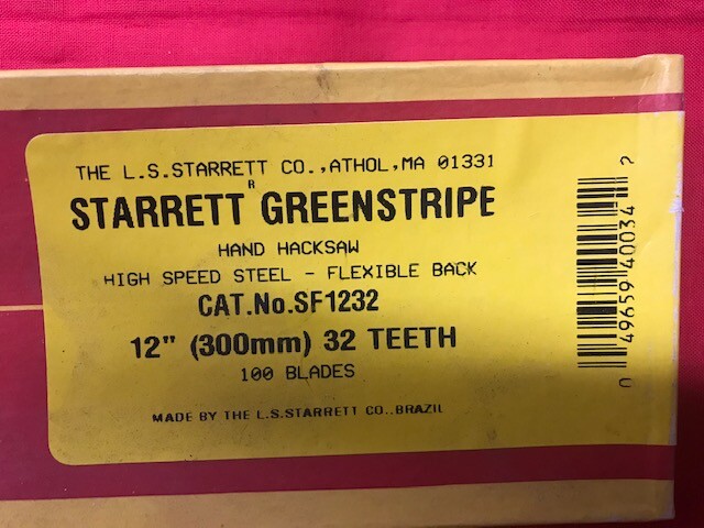 Starrett SF1232 Hand Hacksaw Blade IN STOCK | eBay