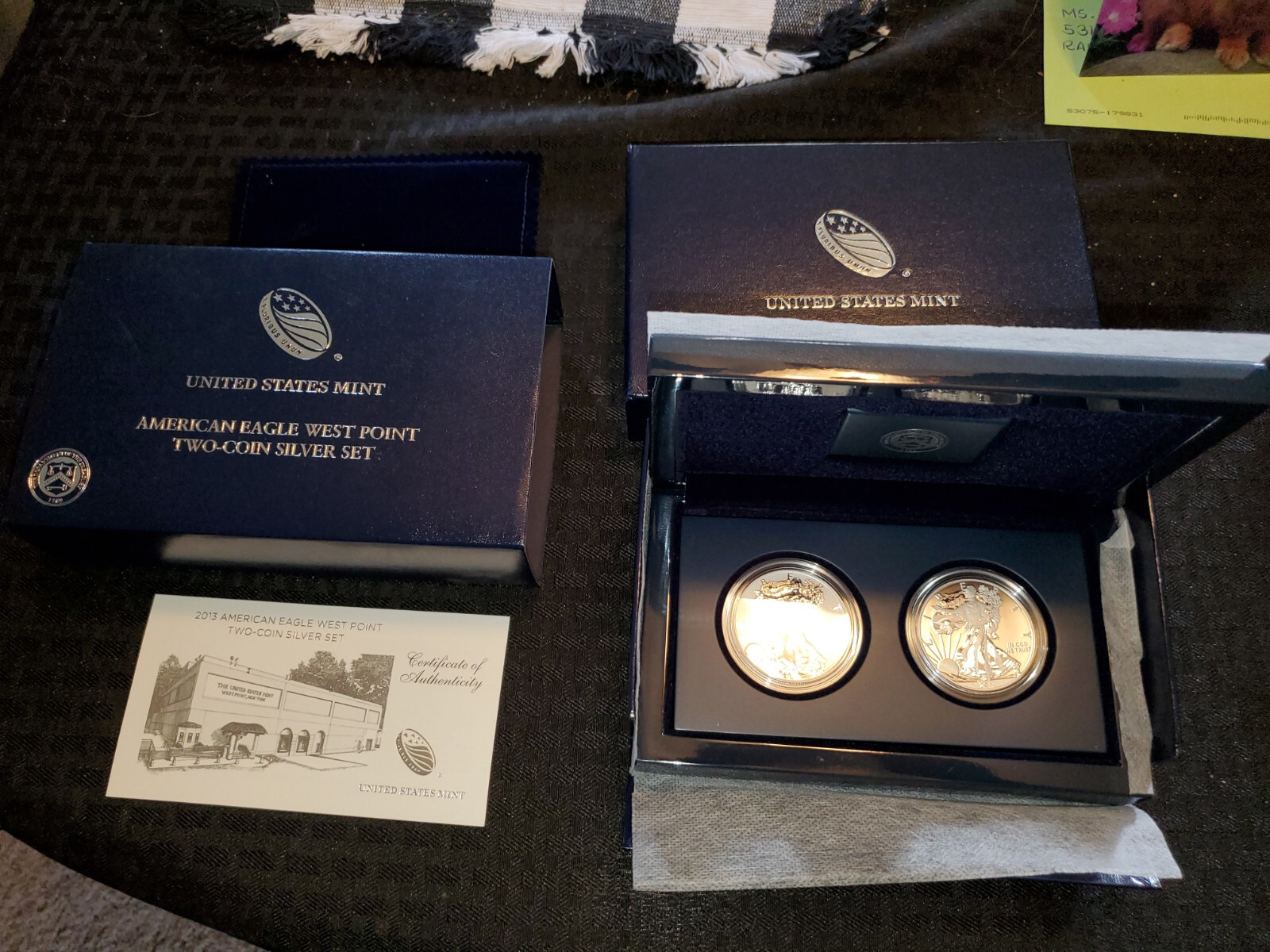 (1) 2013 W Two-Coin Silver Set American Eagle $1 Dollar West Point P w ...