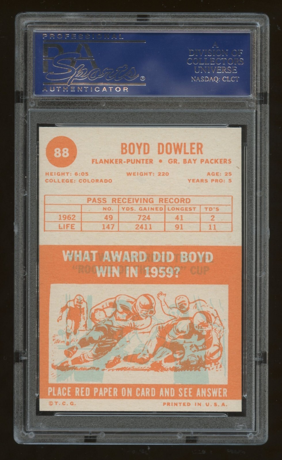 1963 Topps Football #88 Boyd Dowler Green Bay Packers PSA 8 | eBay