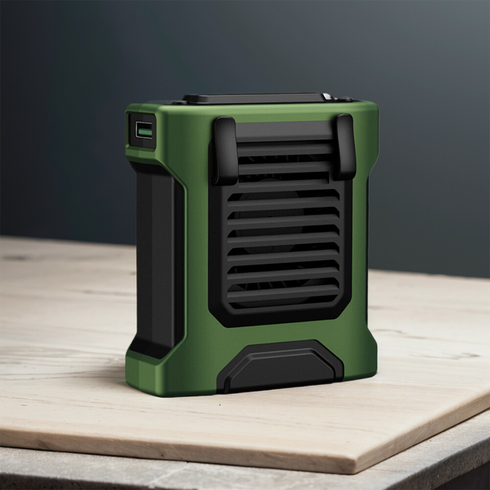 Personal Belt Clip Fan 5000mAh Rechargeable Body Fan with Power Bank ...