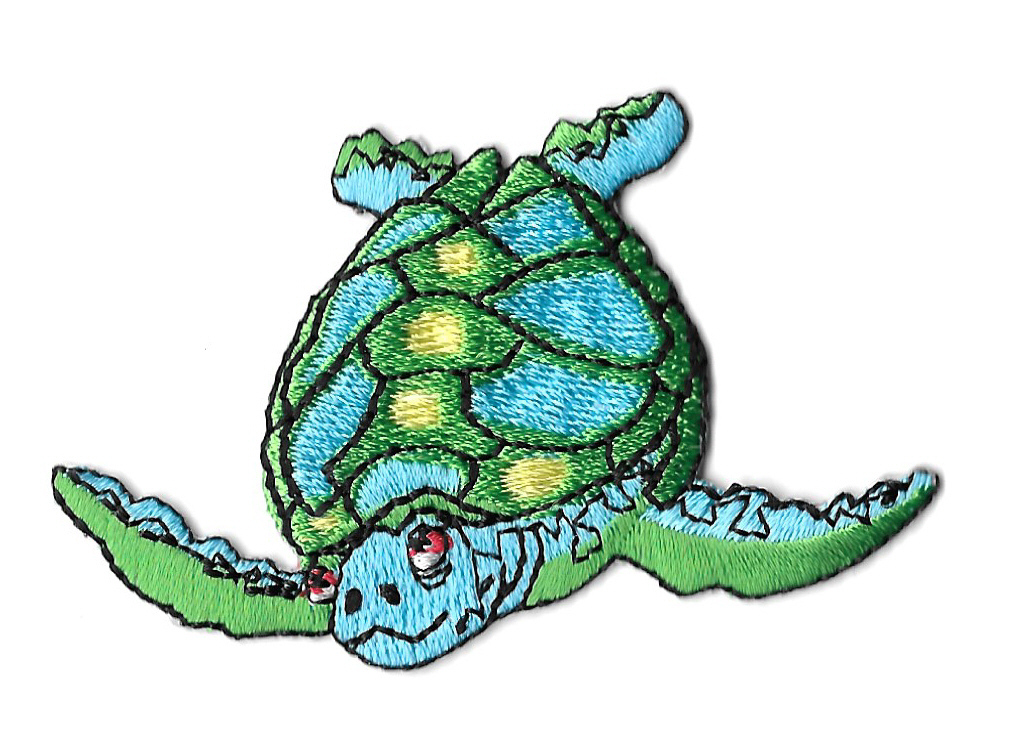 Sea Turtle - Ocean - Aquatic - Embroidered Iron On Applique Patch ...