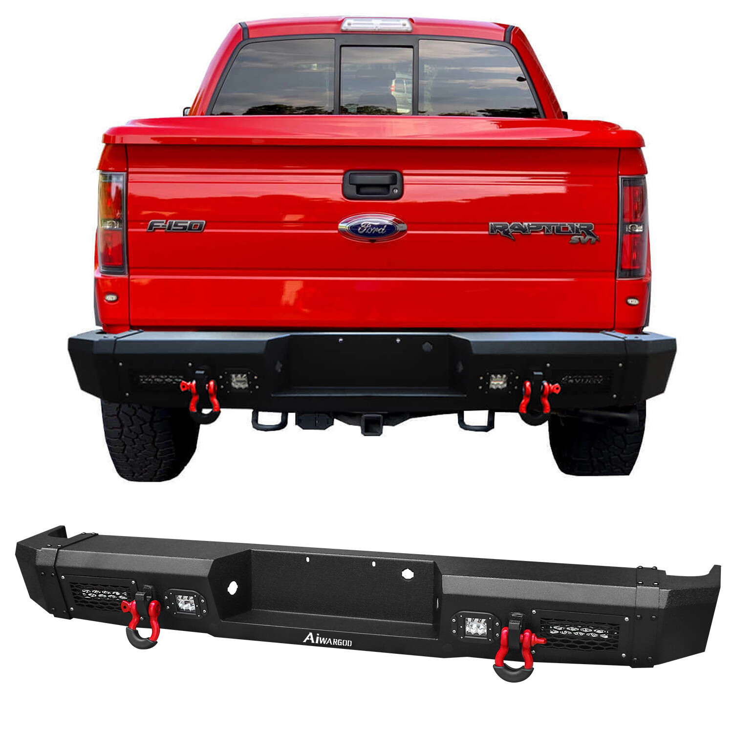 Fits 2010-2014 Ford F-150 SVT Raptor Steel Front Rear Bumper w/Winch ...