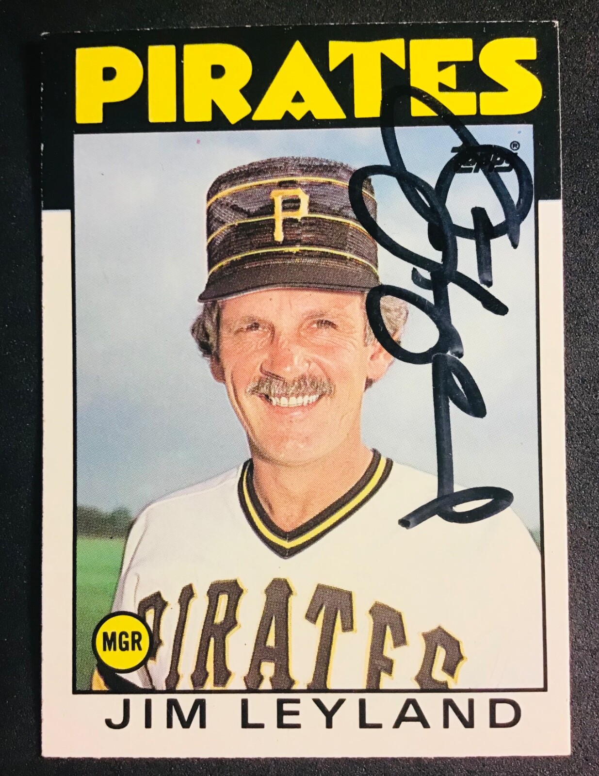 Pittsburgh Pirates JIM LEYLAND RC ROOKIE signed autographed auto 1986 ...