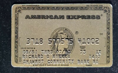 American Express Gold credit card exp 1985 ~ our cb916 | eBay