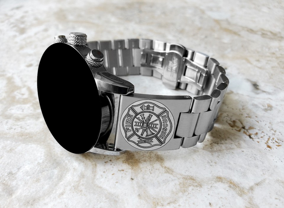 Firefighter Engraved Band Strap Garmin D2 Air X15 and First Avenger S ...