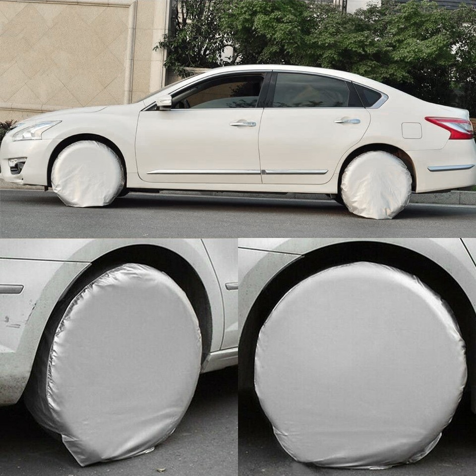 Waterproof 4PCS Wheel Tire Covers Sun Protector For Truck Trailer RV ...