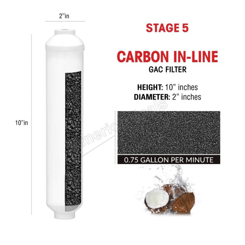 5 Stage Reverse Osmosis Water System Home Drinking RO System + 7 Extra ...