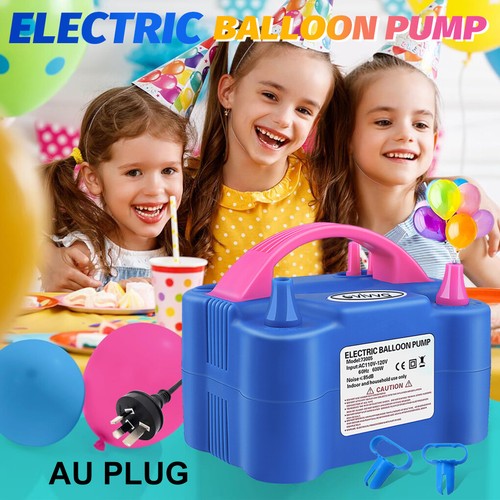 Electric Balloon Pump Ballon Inflator 600W Power Dual Nozzles Portable ...