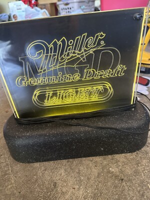 MGD Light - Miller Genuine Draft Light - 2 Sided Beer Light - Man Cave ...
