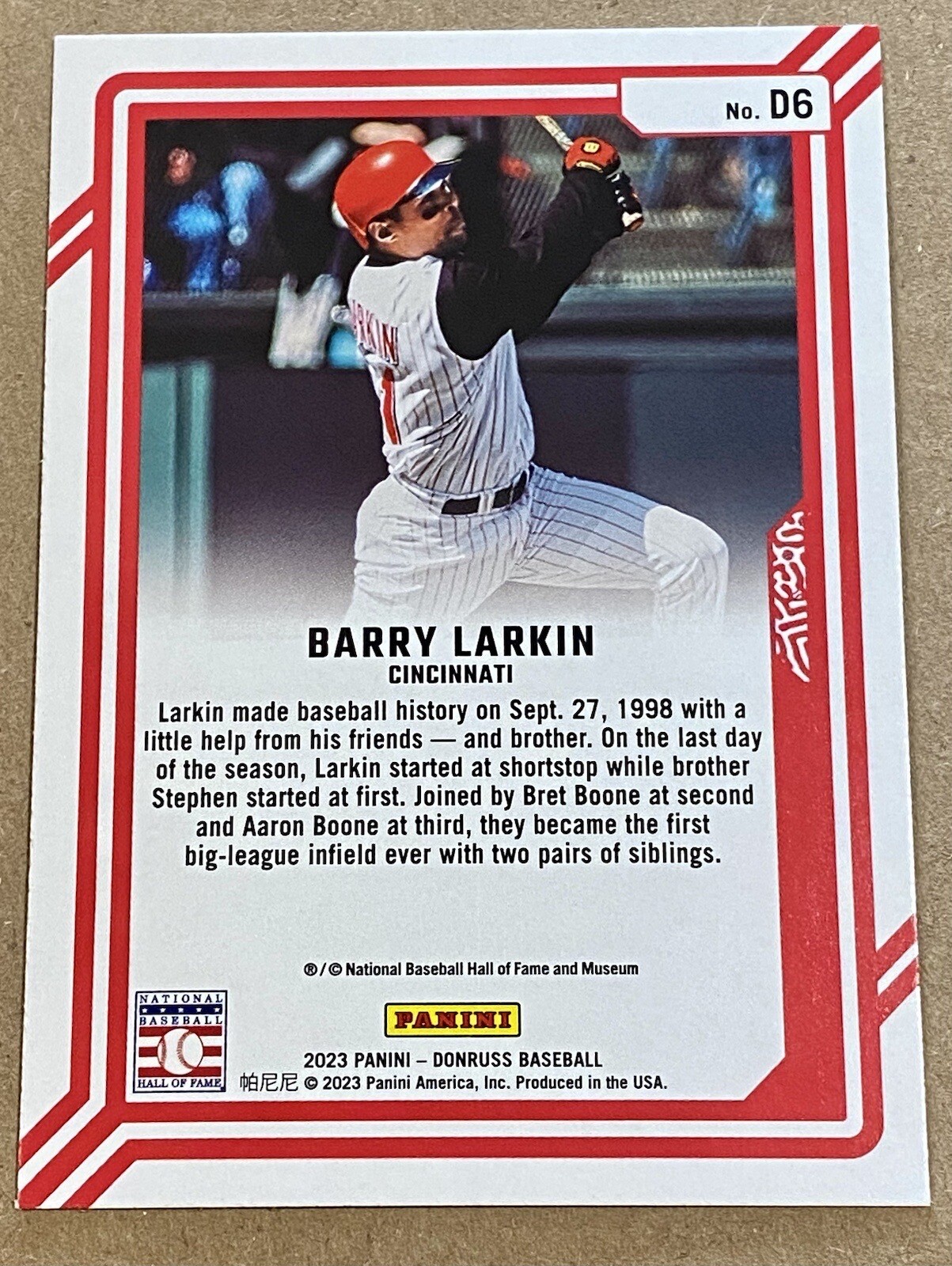 2023 Panini Donruss - Dominators Rapture #D6 Barry Larkin for sale ...