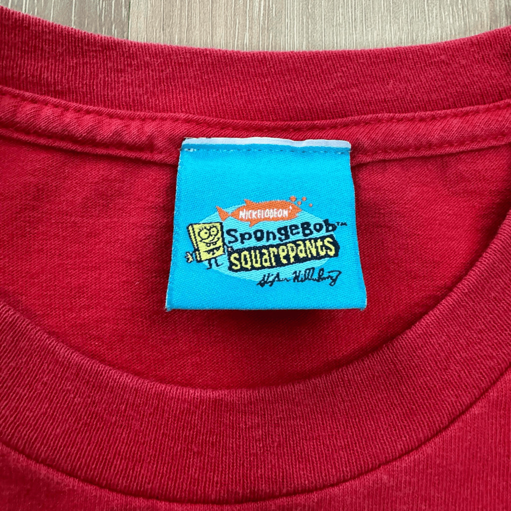 Vintage Nickelodeon SpongeBob 2002 Mens Shirt Hole In… - Gem