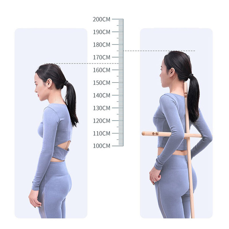Wooden Yoga Pole Open Shoulder Beauty Back Posture Corrector Multipurp ...