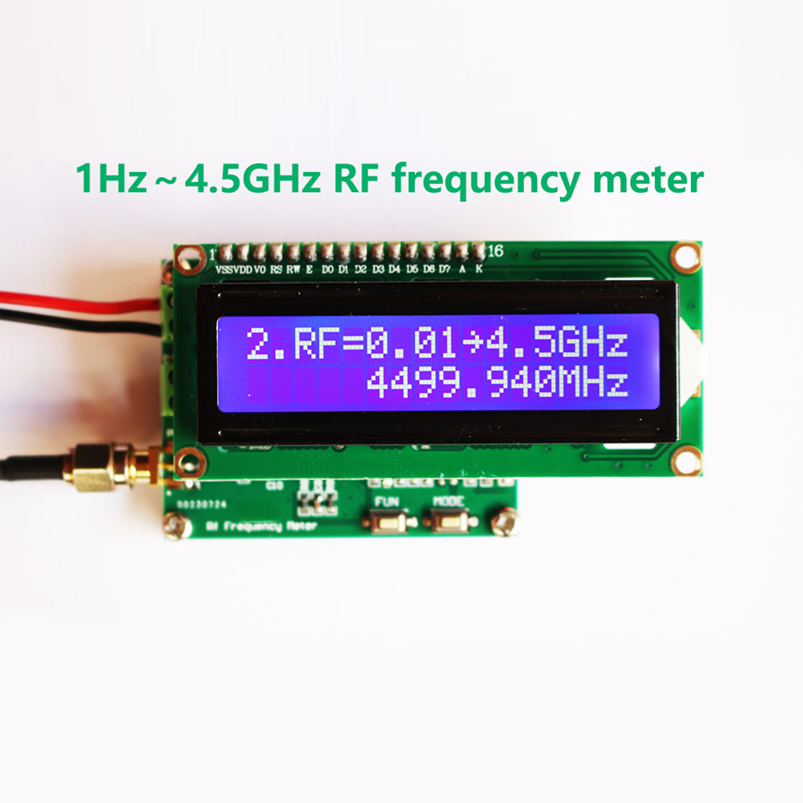 1Hz-4.5GHz HF RF Frequency Counter Meter For Measure Pulse&Radio ...