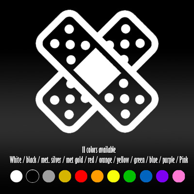 5" JDM Band aid damage drift Hoonigan Bumper Car Window Vinyl Decal ...