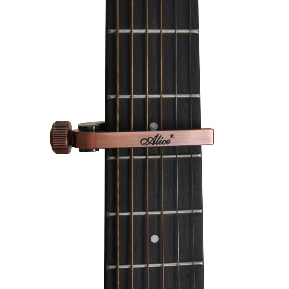 Alice A007J Adjustable elasticity Al Alloy Padded Acoustic Guitar Capo ...