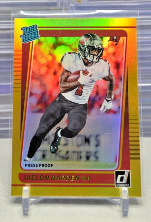 Jaelon Darden 2021 Donruss Press Proof Premium Gold E53 RC #288 Tampa ...