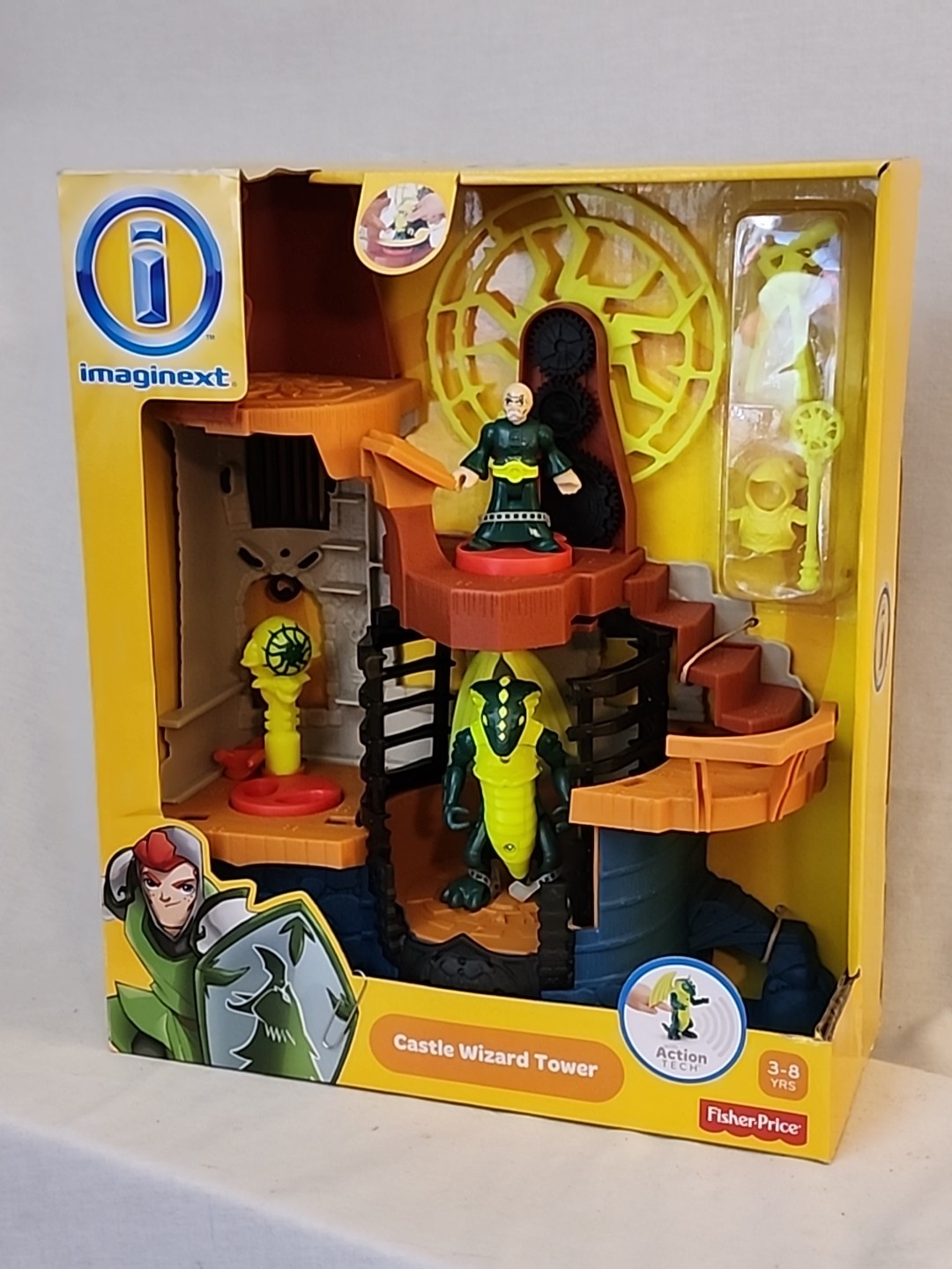 Fisher-Price Imaginext Castle Wizard Tower Playset Lights + Sounds ...