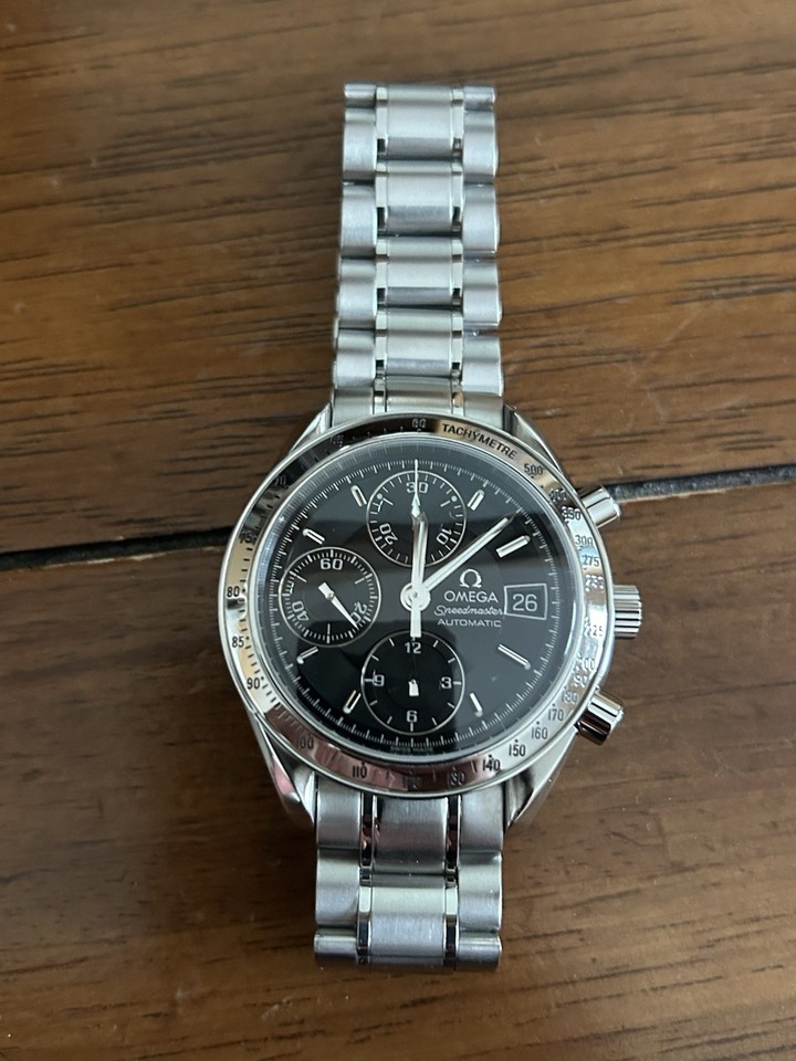 1998 Omega Speedmaster Date Automatic Chronograph Black Dial MINT CONDITION | eBay