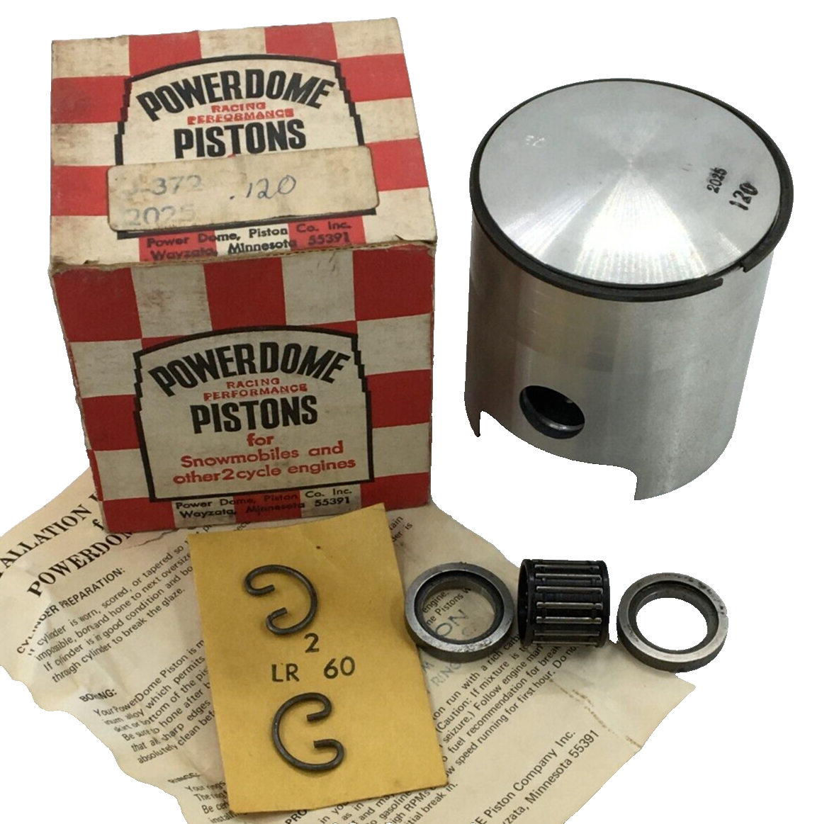 JLO L-372, L-380 LR744 & LR-760 .120 OVERSIZE PISTON KIT W CHECK PLATES ...