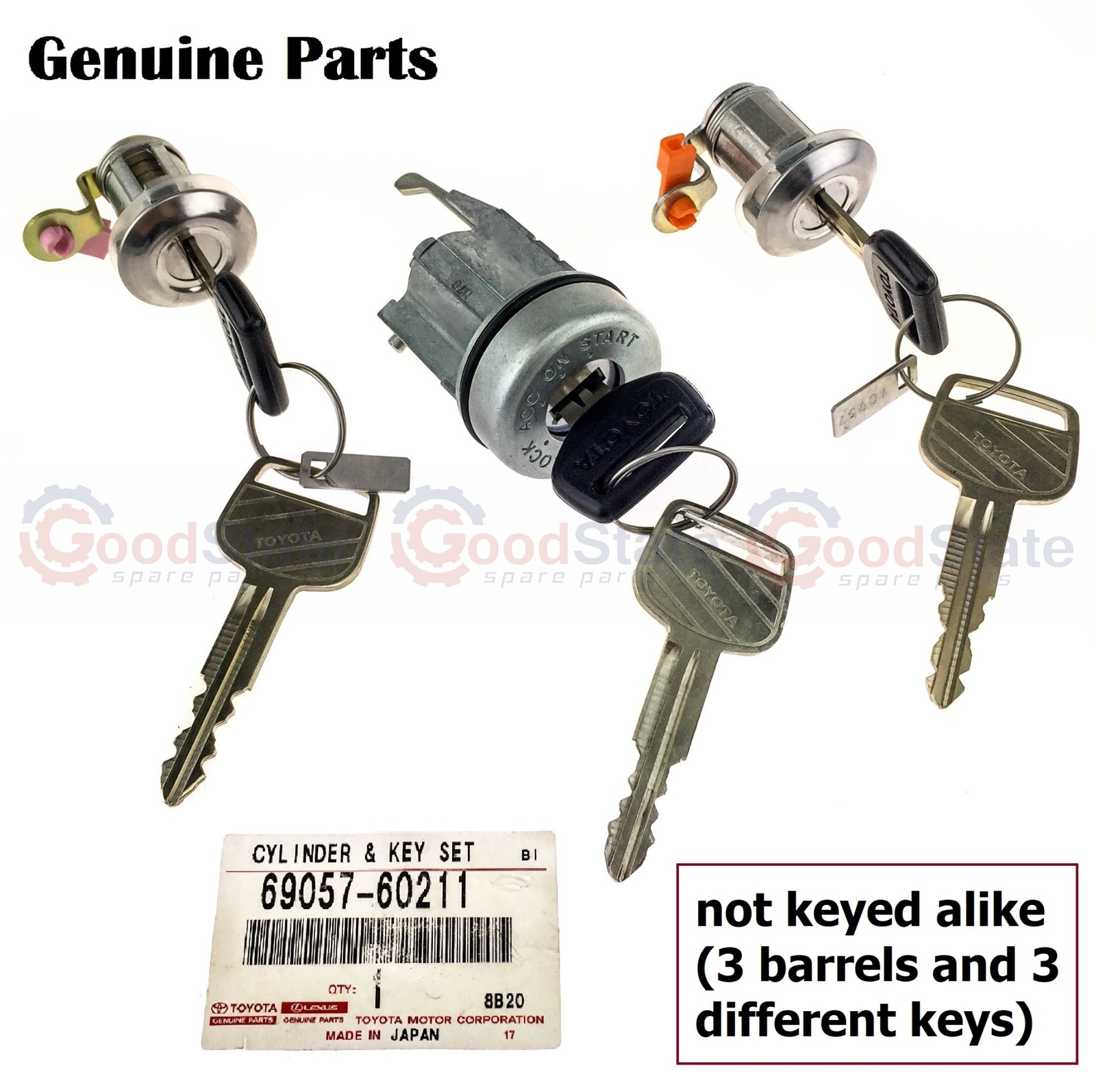 Genuine LandCruiser 76 70 Series HZJ FZJ LH RH Door Ignition Lock ...