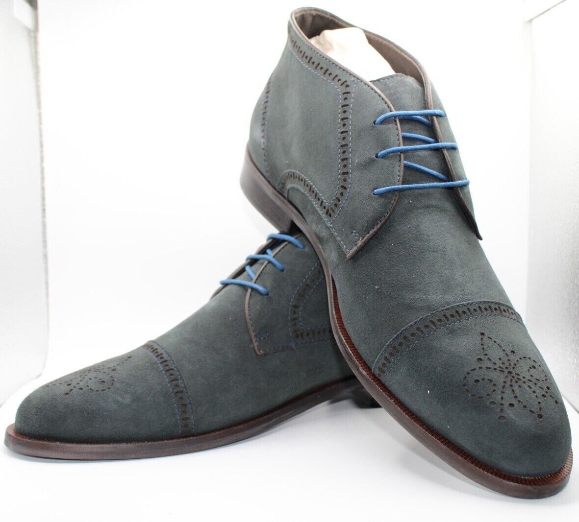 Marc Joseph Mens Allen St Ankle Boots Dress Shoes Navy Kid Suede Size 9 ...