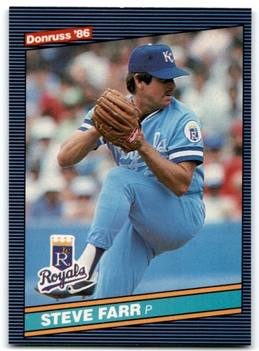 1986 Donruss Steve Farr Kansas City Royals #588 | eBay