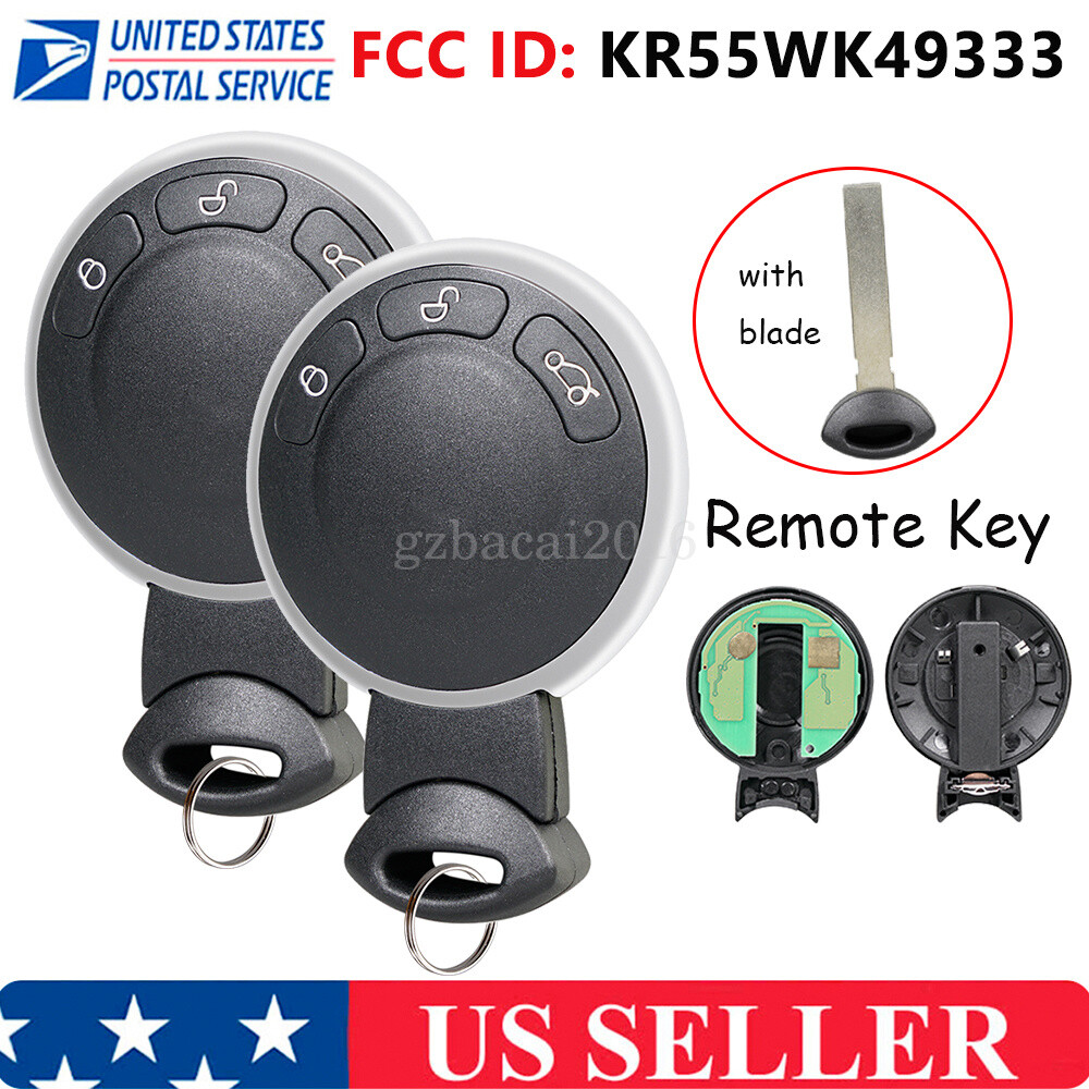2 Replacement For 2007 2008 2009 2010 2011 2012 2013 Mini Cooper Key ...