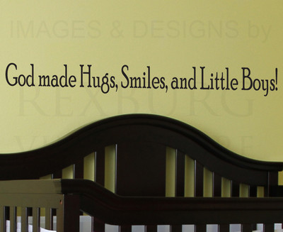 Wall Decal Vinyl Quote Sticker Large God Made Hugs Smiles and Little ...