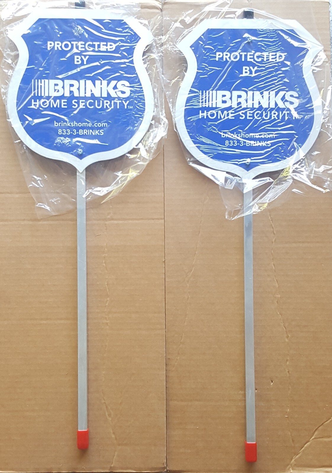 2 REFLECTIVE BRINKS Security Yard Signs *NEW* | eBay